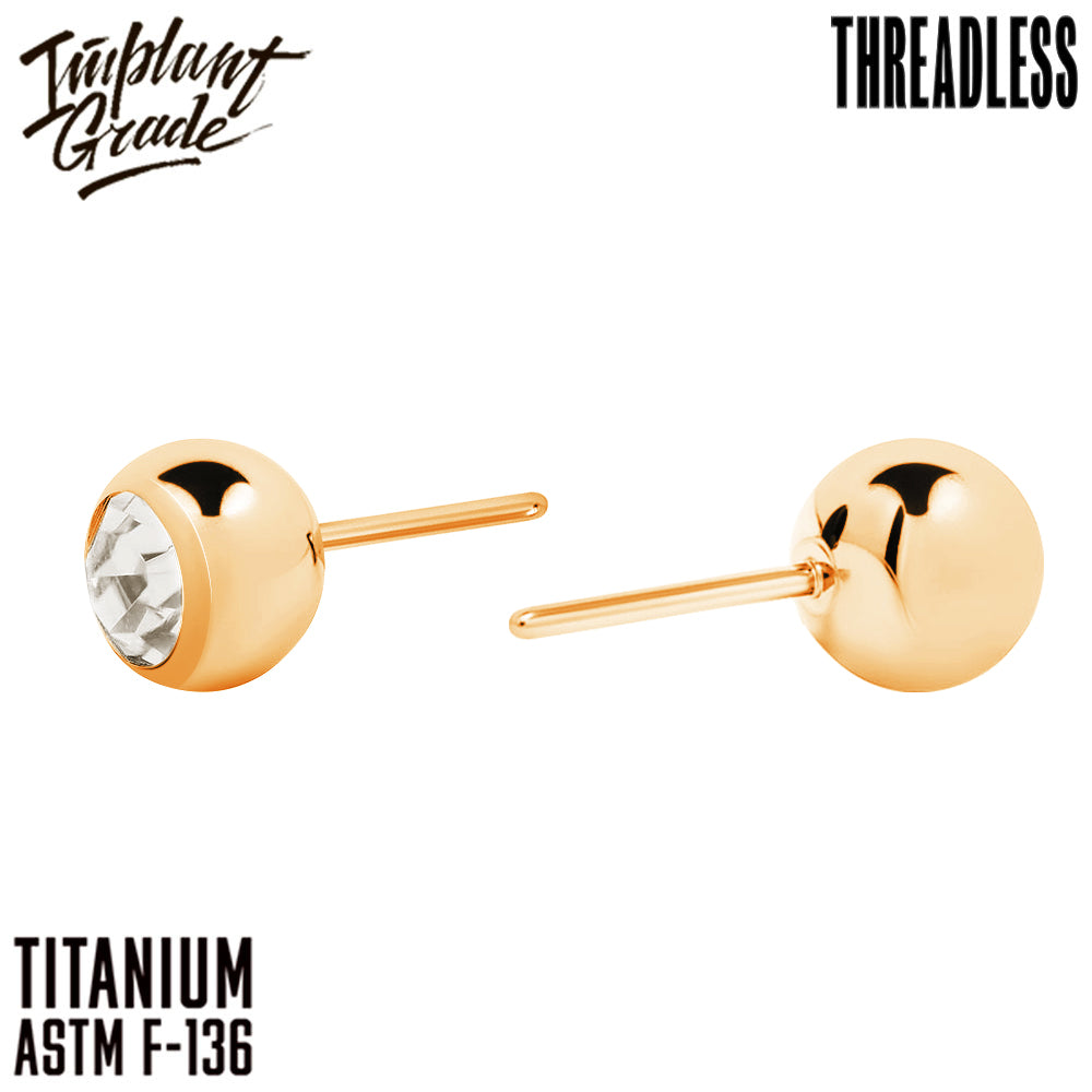 Threadless Jewel Ball top – Implant Grade